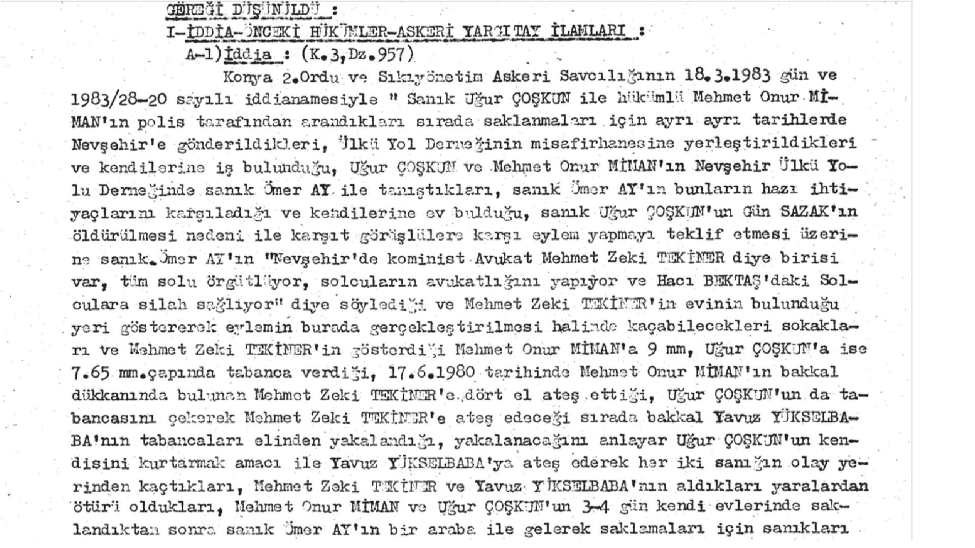 1980'de öldürülen CHP'li Zeki Tekiner'in oğlu Bülent Tekiner anlatıyor ...