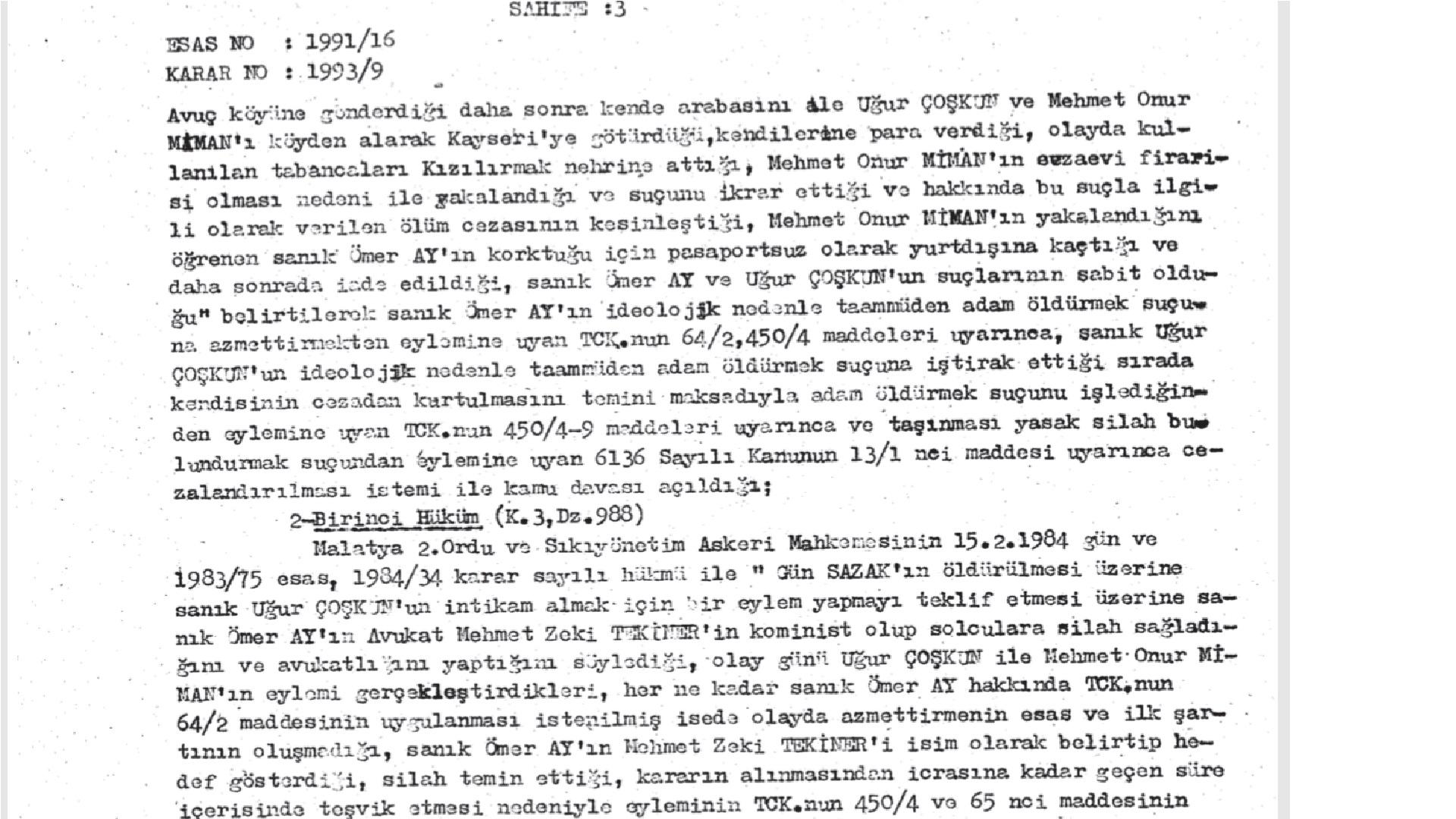 1980'de öldürülen CHP'li Zeki Tekiner'in oğlu Bülent Tekiner anlatıyor ...